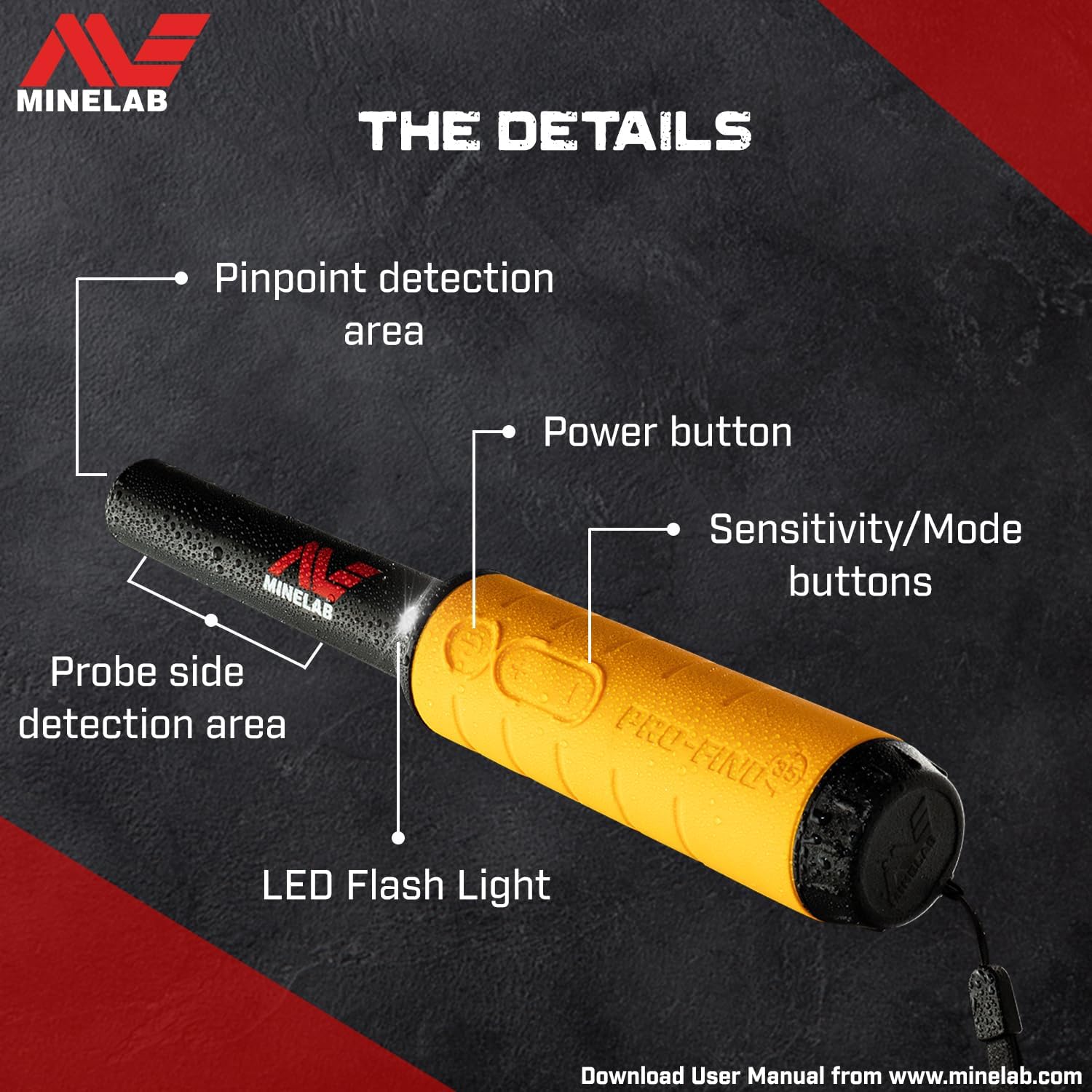 Minelab PRO-FIND 35 Waterproof Pinpointer | MetalDetector.com