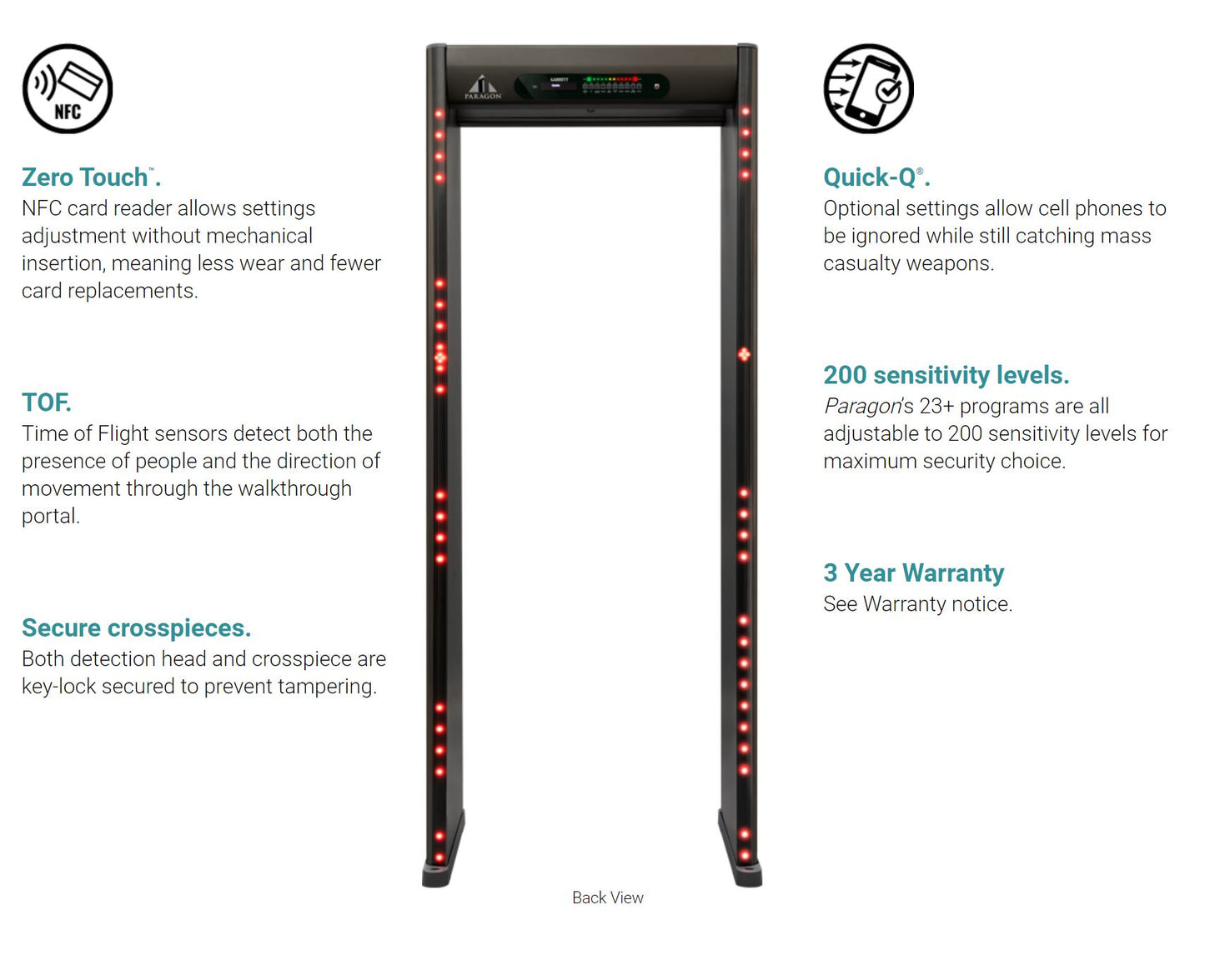 Garrett Paragon Walk-Through Metal Detector | MetalDetector.com