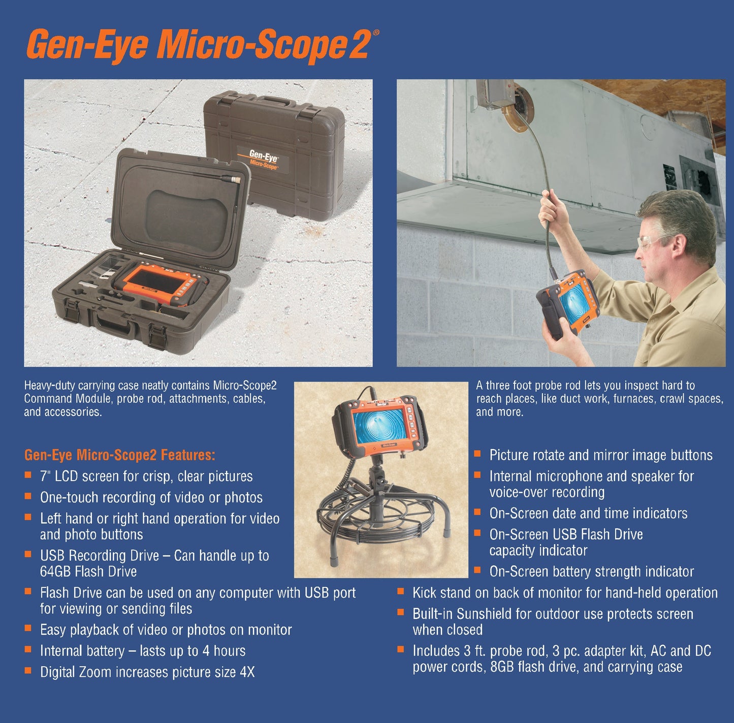 Gen-Eye Micro-Scope 2 Video Pipe Inspection System | MetalDetector.com