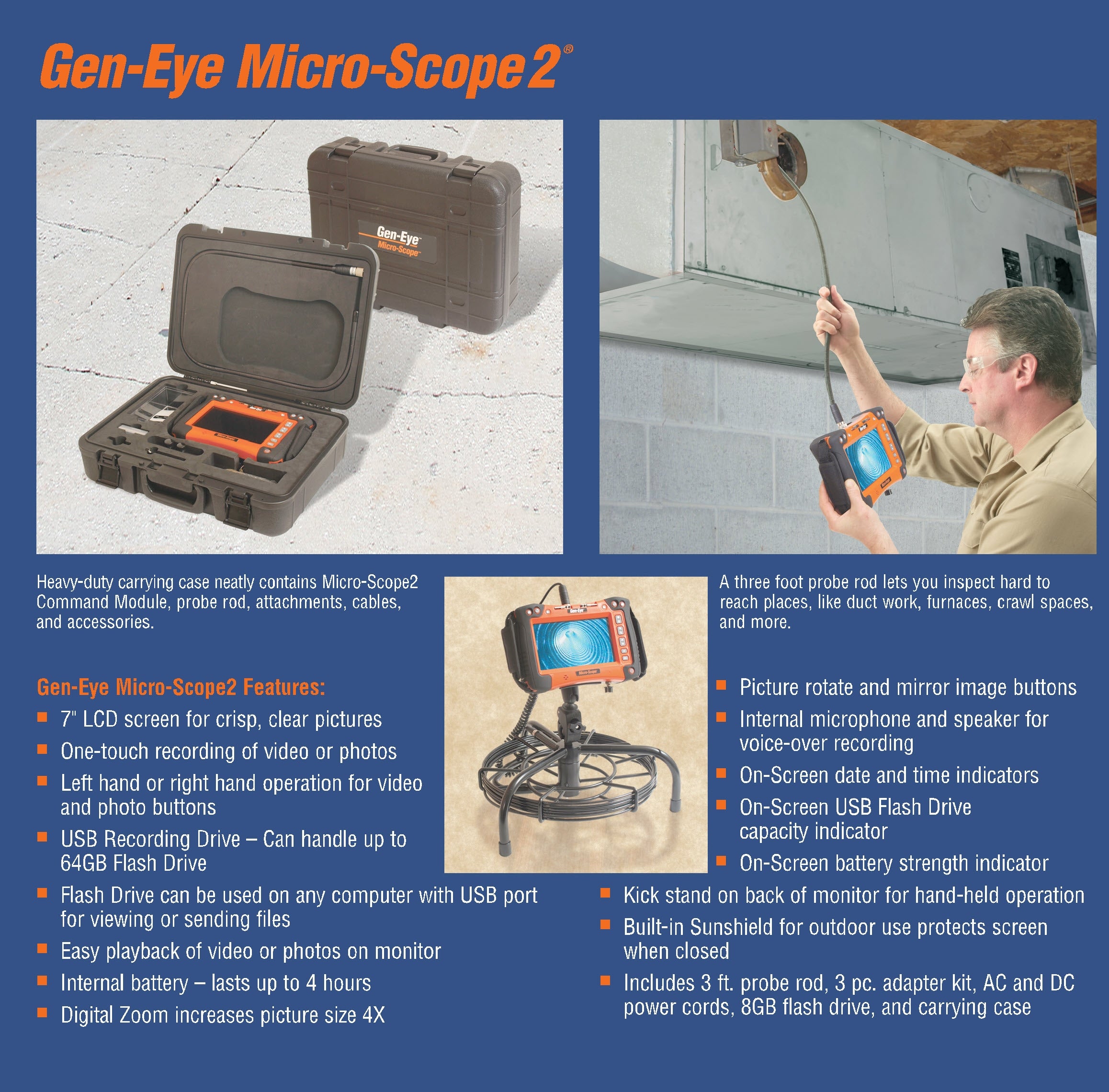 Gen-Eye Micro-Scope 2 Video Pipe Inspection System | MetalDetector.com