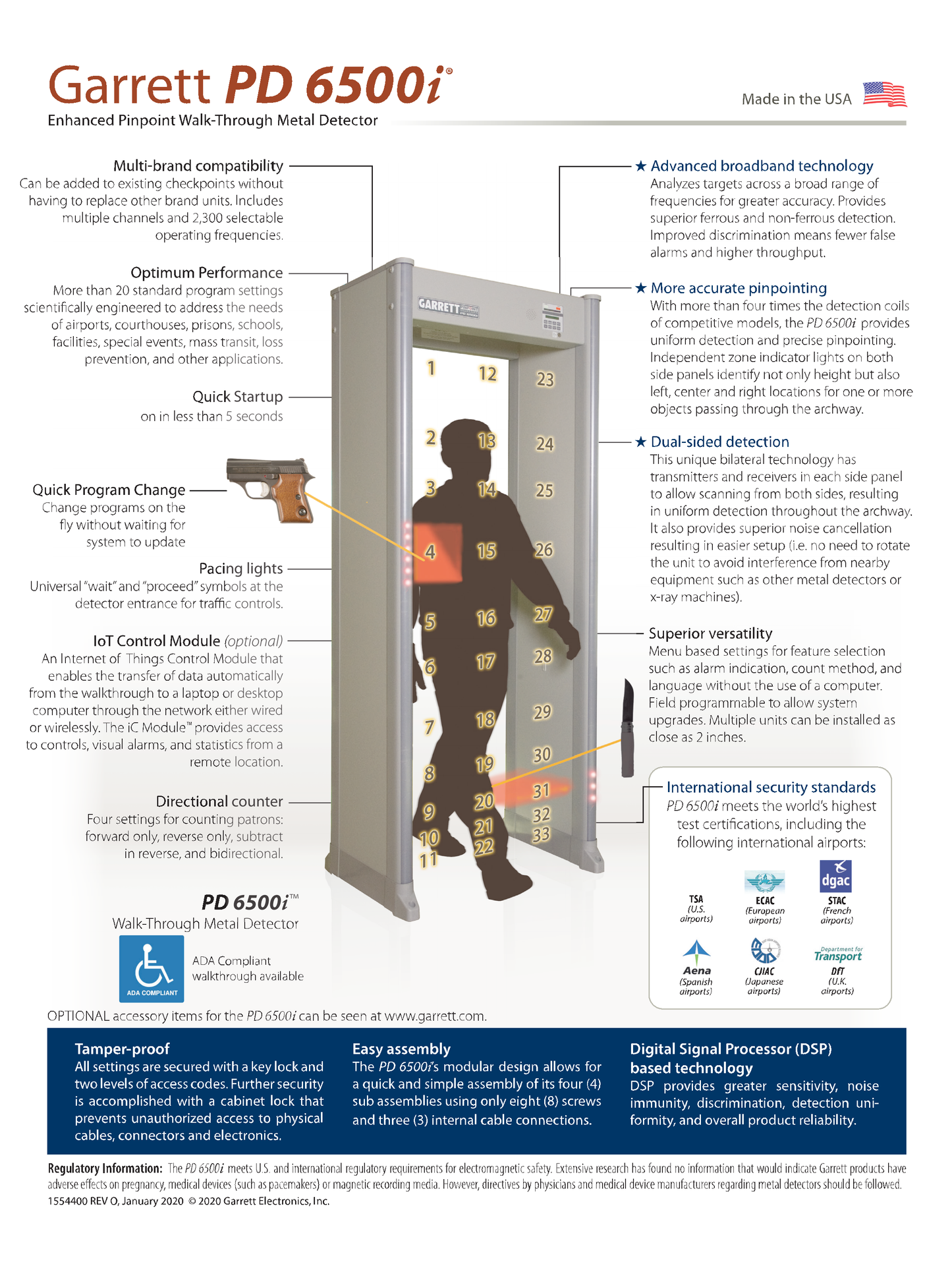 Garrett PD6500i Walk Through Metal Detector | Shop | Features | Reviews | Videos – MetalDetector.com