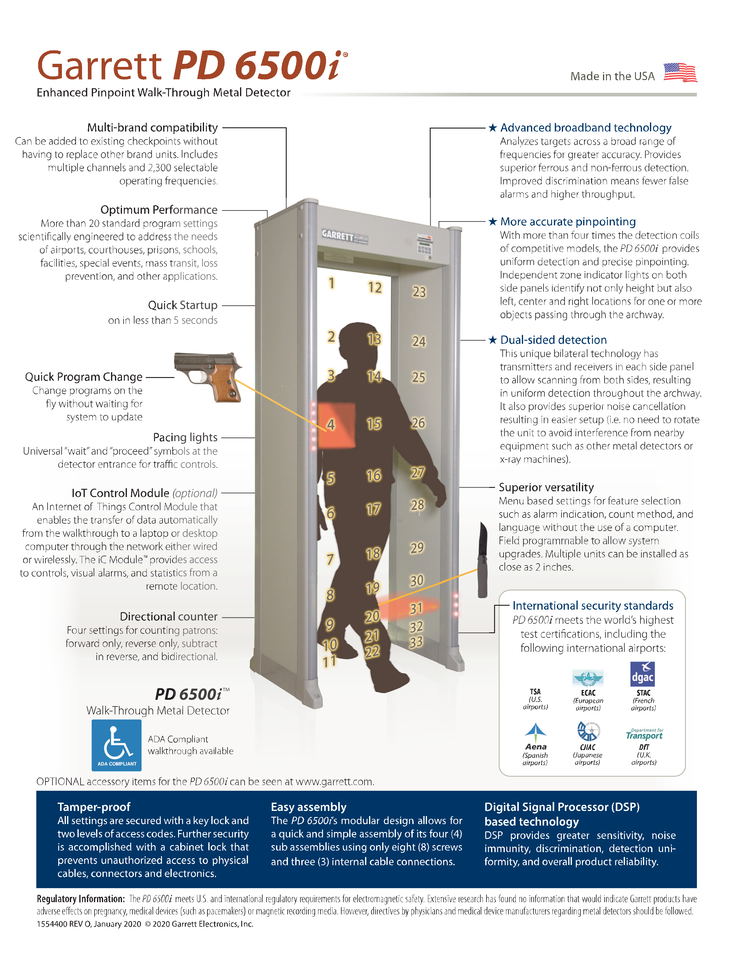 Garrett PD6500i Walk Through Metal Detector | Shop | Features | Reviews ...