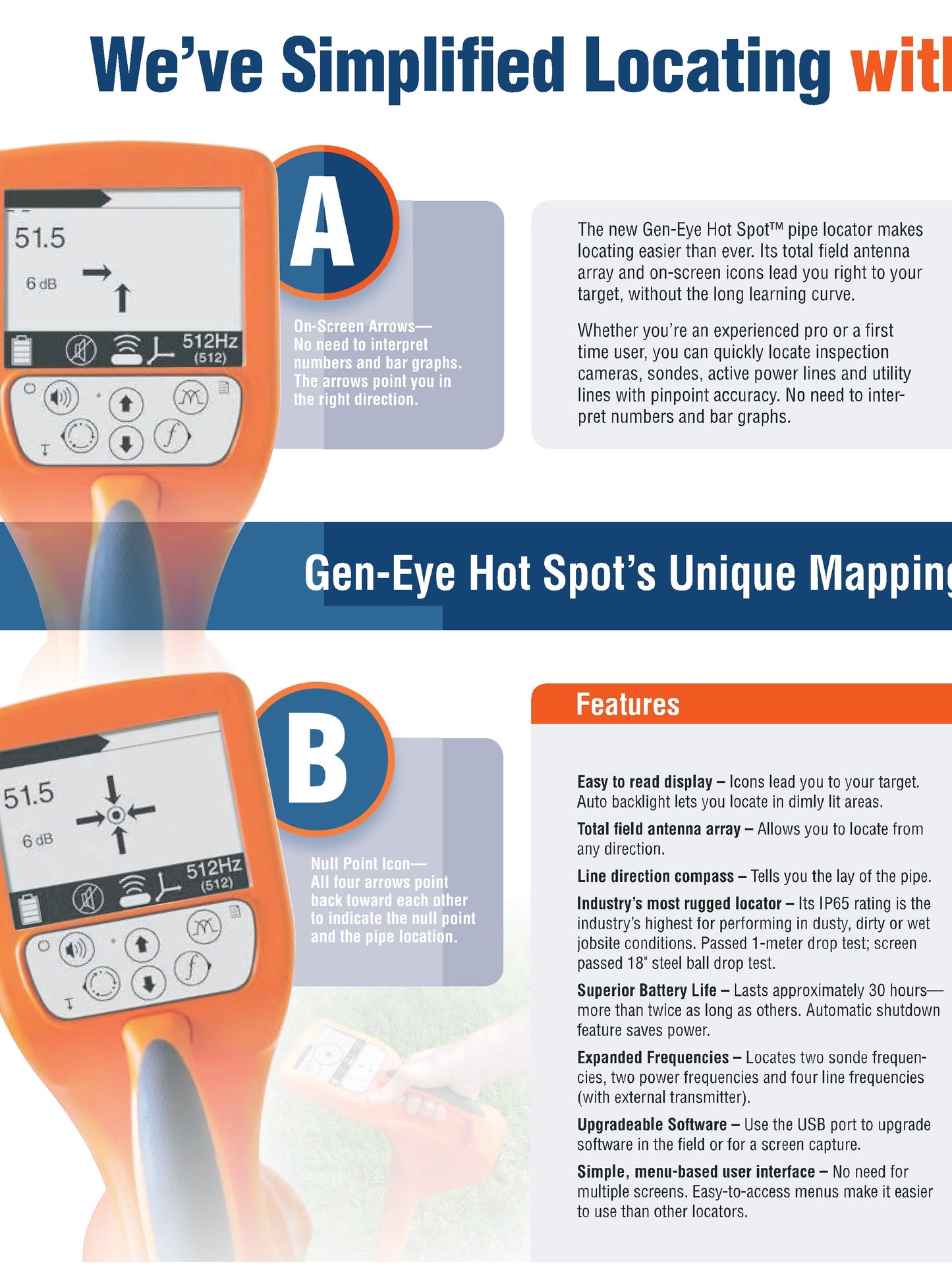 Gen-Eye Hot Spot Pipe Locator with 5W Transmitter | MetalDetector.com
