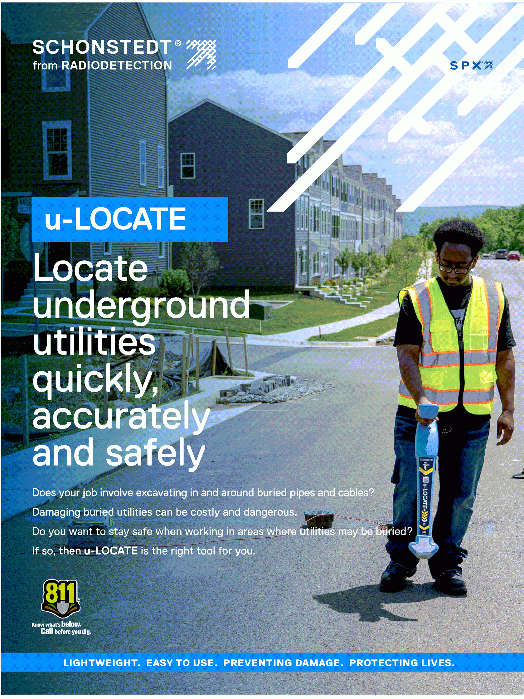 Schonstedt u-LOCATE+ Pipe & Cable Locator | MetalDetector.com